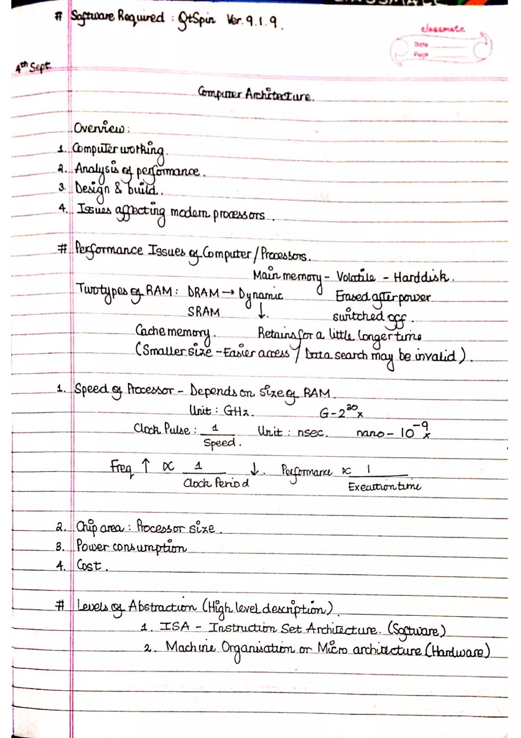Computer Architecture Lecture Notes - Ronak Sumbaly | PDF Computer Architecture Lecture Notes - Ronak Sumbaly | PDF