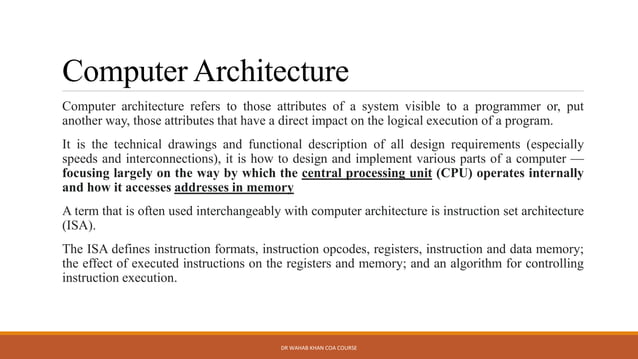 Computer architecture lesson 1 | PDF