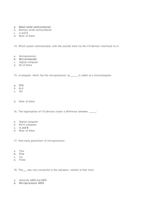 Computer architecture mcq (2) | DOCX