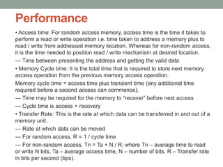 Computer architecture memory system | PPTX