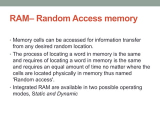 Computer architecture memory system | PPTX