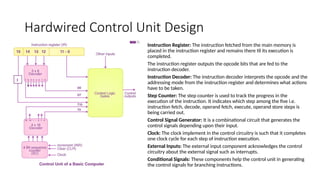 Computer Architecture Module 2.4 - Hardwired Implementation | PPTX