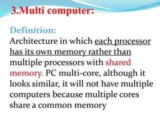 Computer architecture multi processor | PPTX