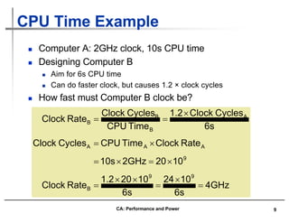 Computer Architecture Performance and Energy | PDF