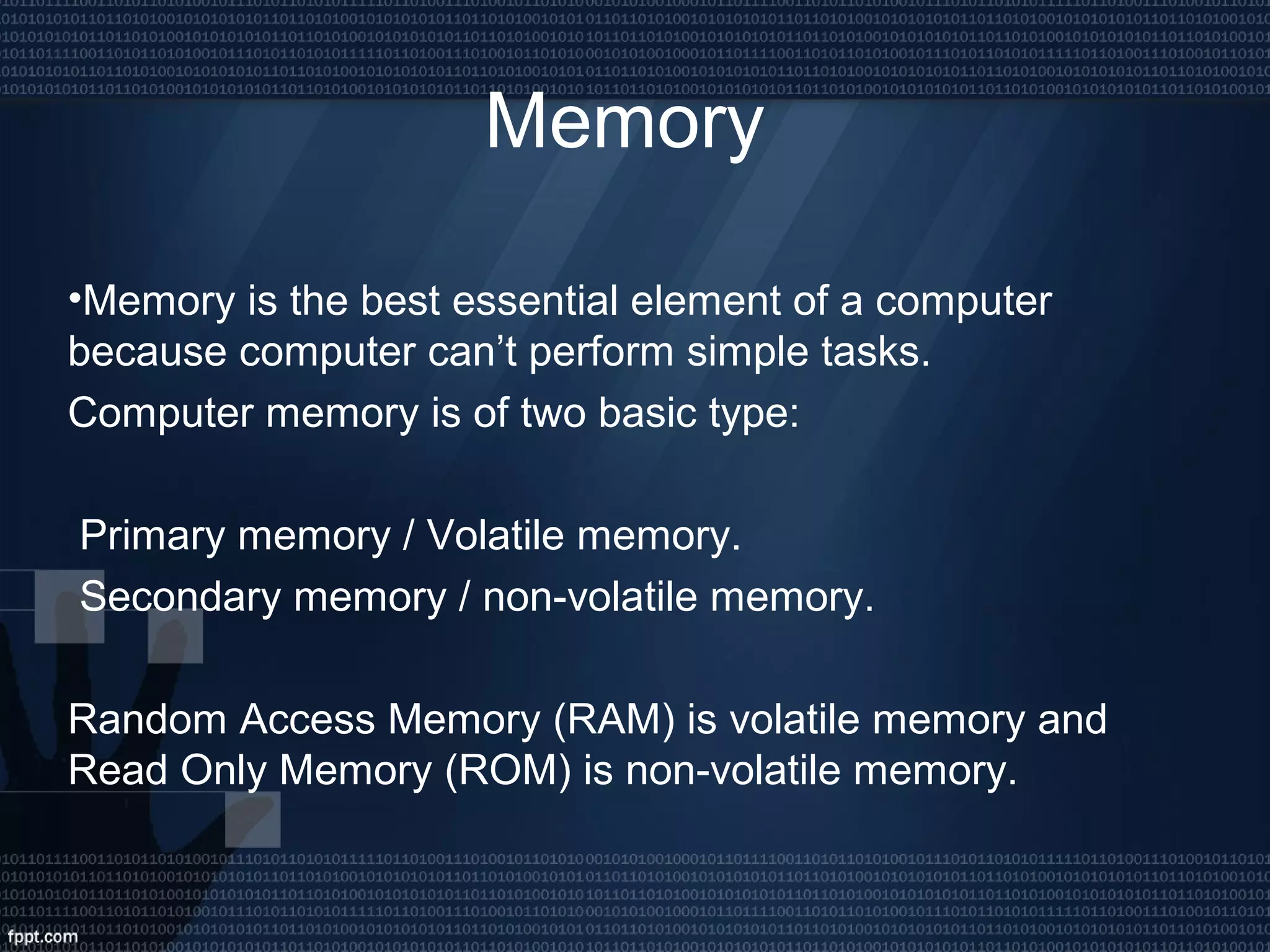 Memory,Processor,Algorithms | PPT