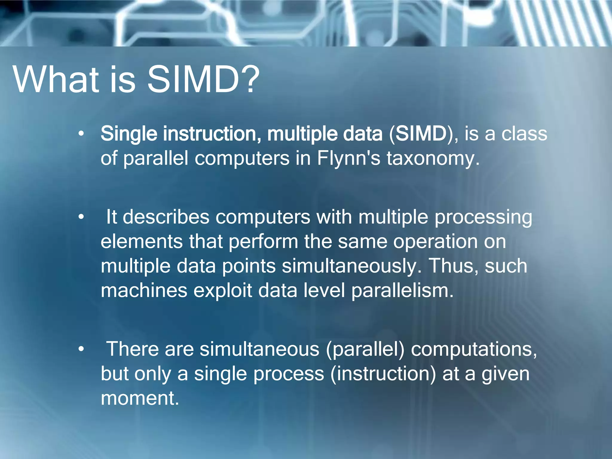 Parallel Processors (SIMD) | PPTX | Programming Languages | Computing