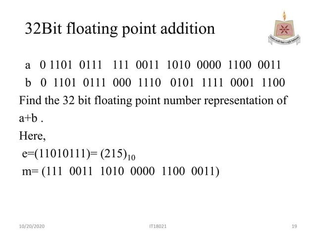 Ieee Floating Point Representation Ppt
