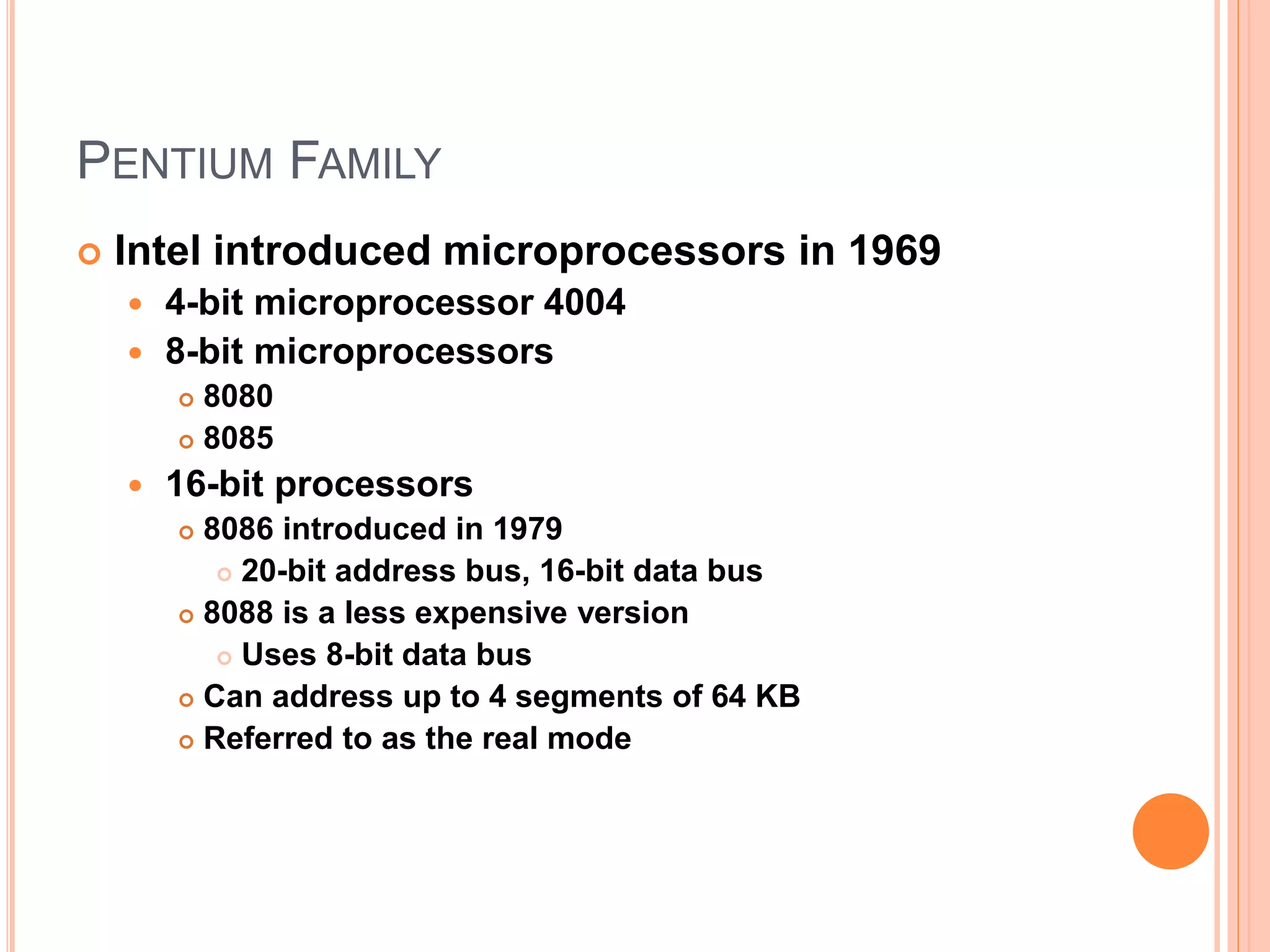 Computer architecture the pentium architecture | PPTX