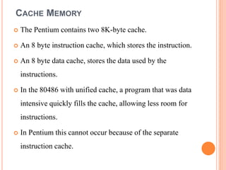 Computer architecture the pentium architecture | PPTX