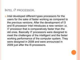 Computer architecture the pentium architecture | PPTX
