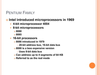 Computer architecture the pentium architecture | PPTX