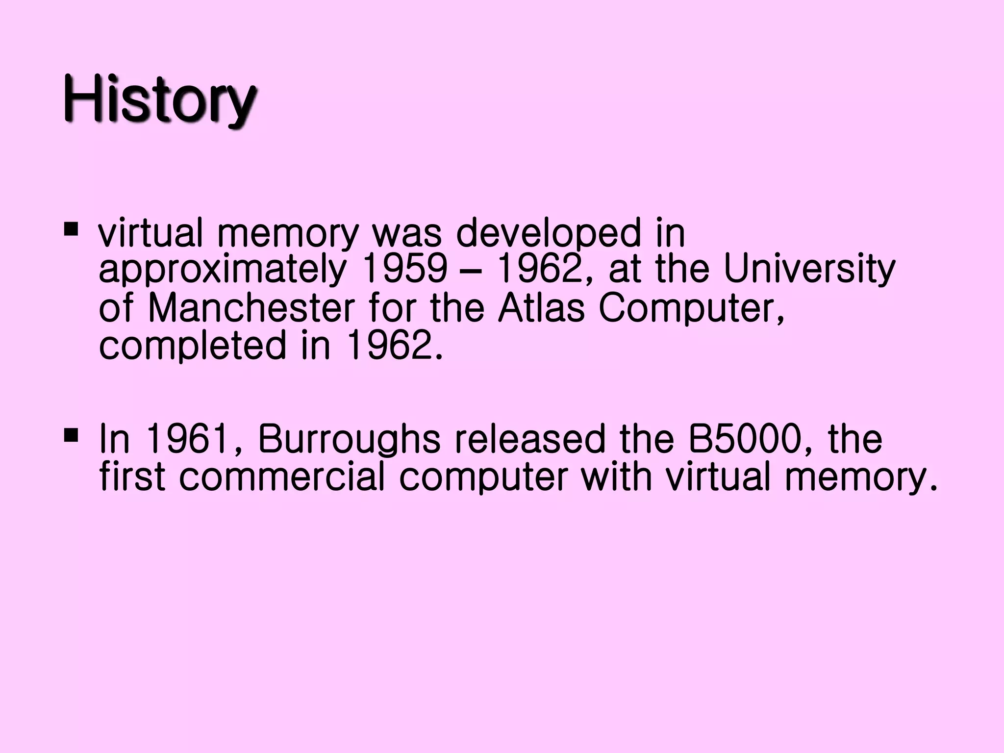 Computer Architecture Virtual Memory Pptx Data Storage And Warehousing Computing