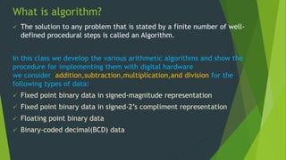 Computer arithmetic | PPTX
