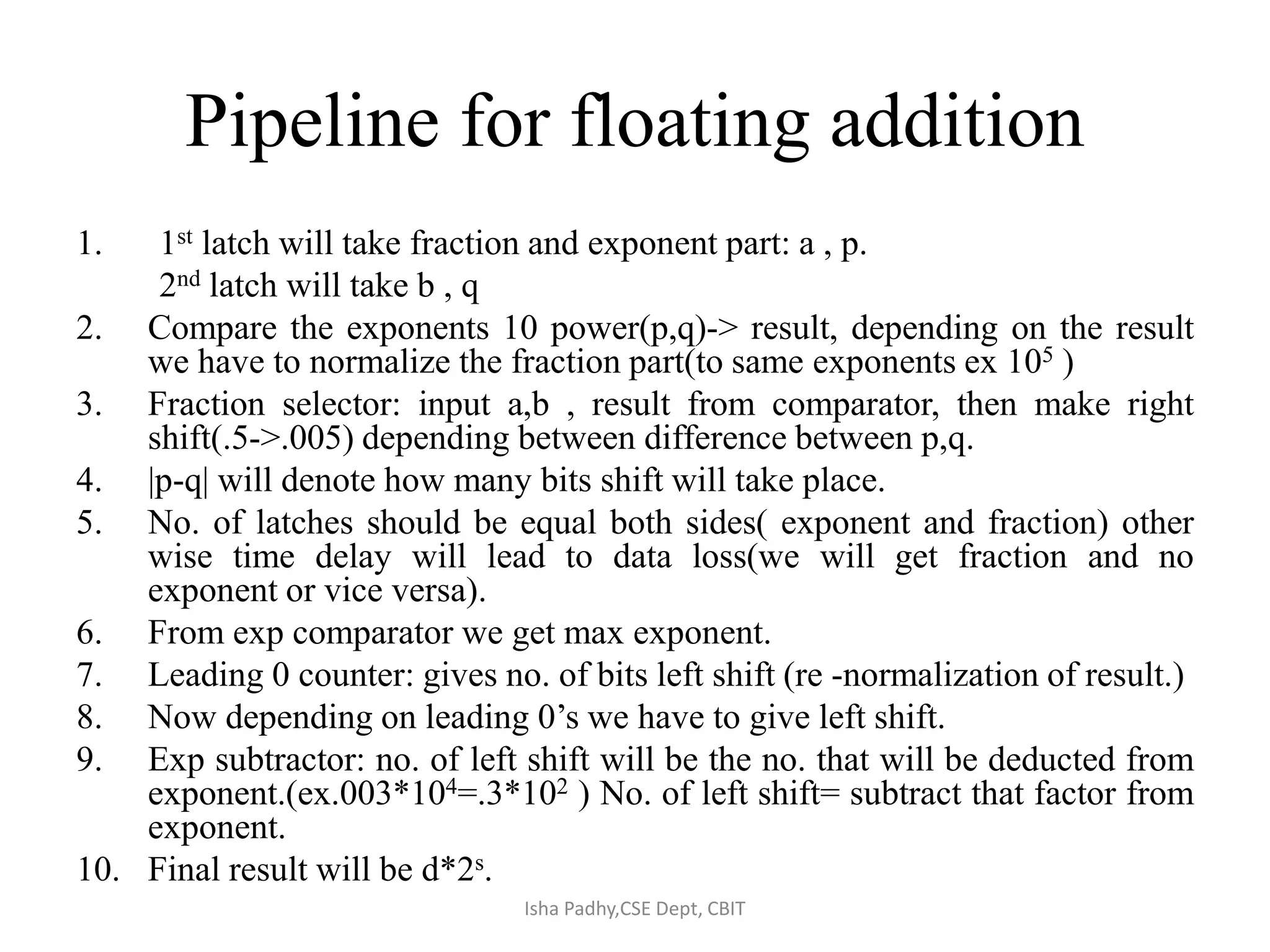 Computer Arithmetic In Computer Architecture Ppt 
