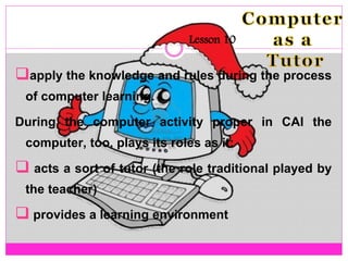 Computer as a tutor | PPT