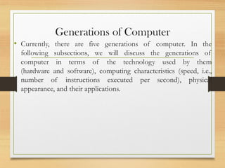 Generations of computers | PPT