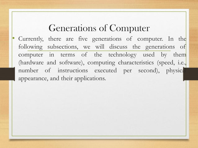 Generations of computers | PPT
