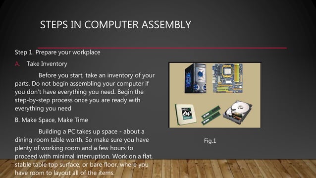 Computer assembly | PPTX | Computing | Technology & Computing