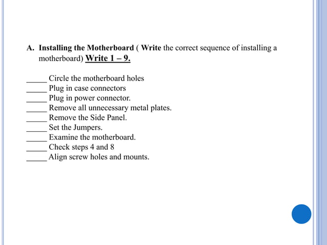 Computer Assembly and Disassembly (2nd Lesson part 2).ppt | IT and ...