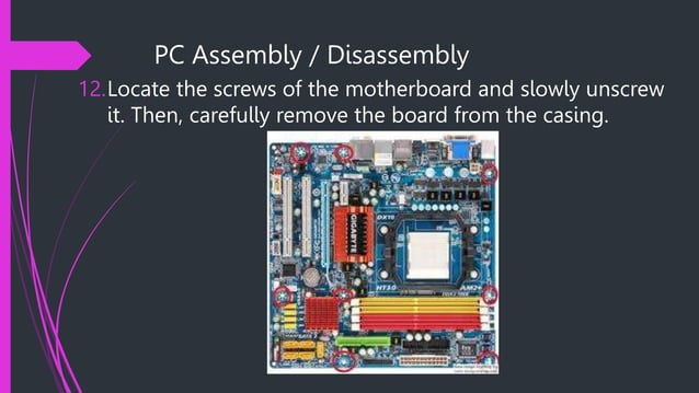 Computer Assembly and Disassembly Procedures_student.pptx | Computer Peripherals | Computing