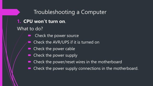 Computer Assembly and Disassembly Procedures_student.pptx | Computer Peripherals | Computing