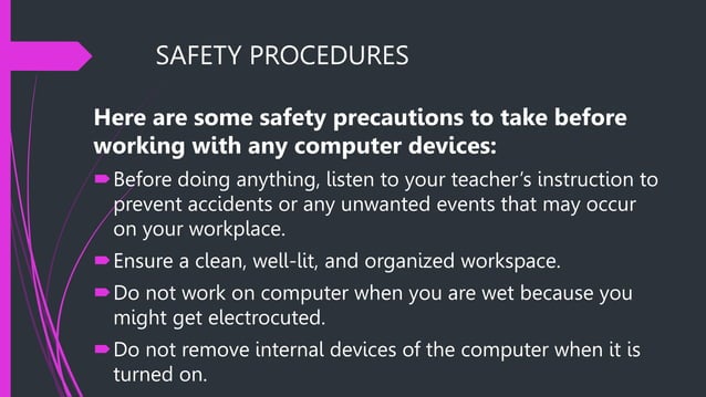 Computer Assembly and Disassembly Procedures_student.pptx | Computer ...
