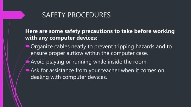 Computer Assembly and Disassembly Procedures_student.pptx | Computer Peripherals | Computing