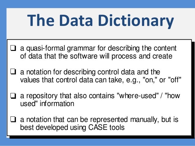 What Is A DATA DICTIONARY what-is-a-data-dictionary