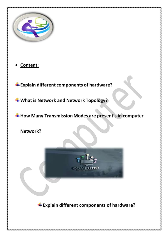 Explain computer hardware | PDF