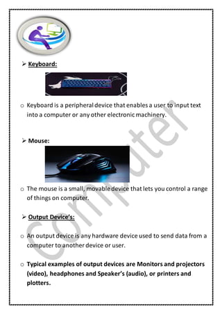 Explain computer hardware | PDF