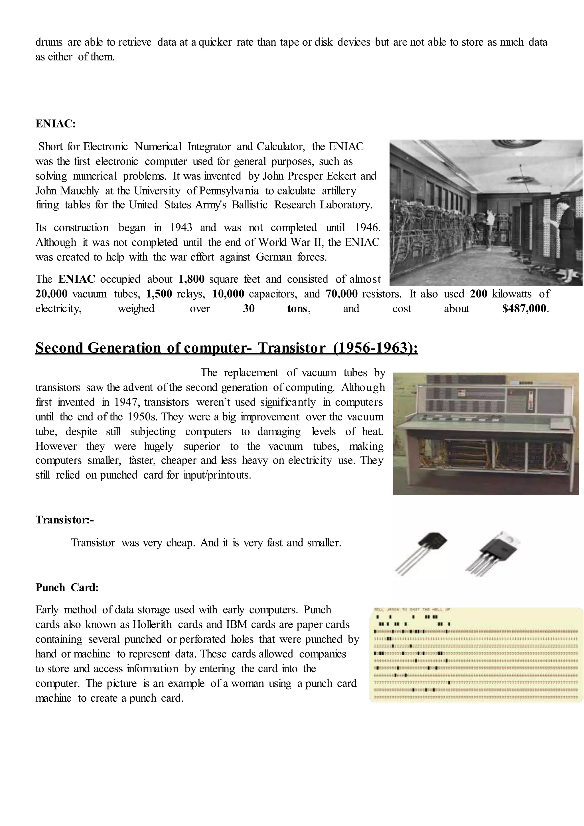 History of computer hardware.1940 to present | DOCX