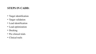 COMPUTER ASSISGED DRUG DESIGN AND DRUG DEVELOPMENT.pptx
