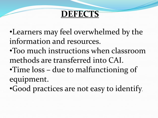 Computer assisted instruction | PPTX | Education