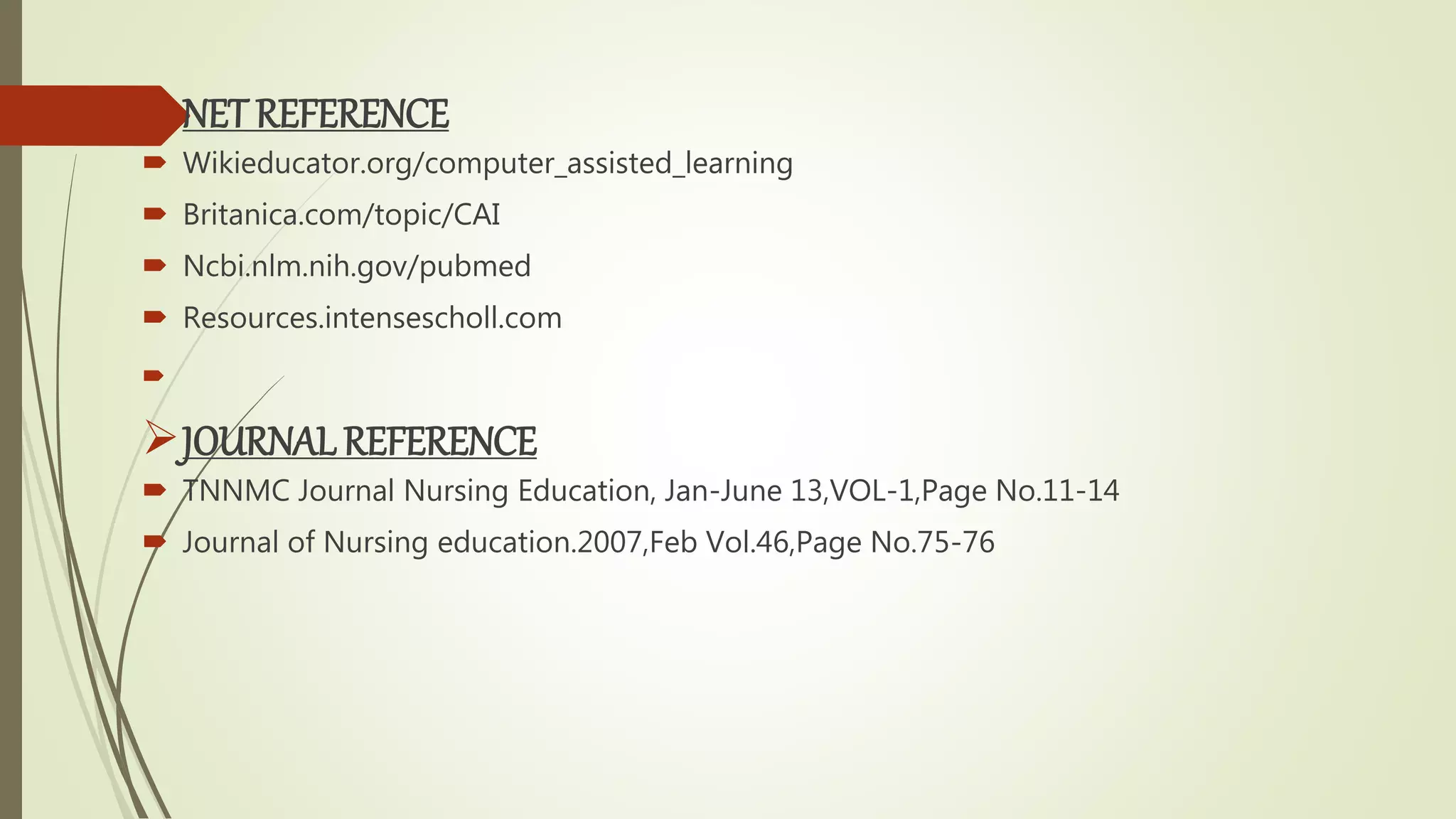Computer assisted instruction | PPTX