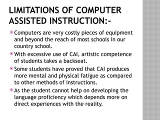 COMPUTER ASSISTED INSTRUCTION. for msc | PPTX