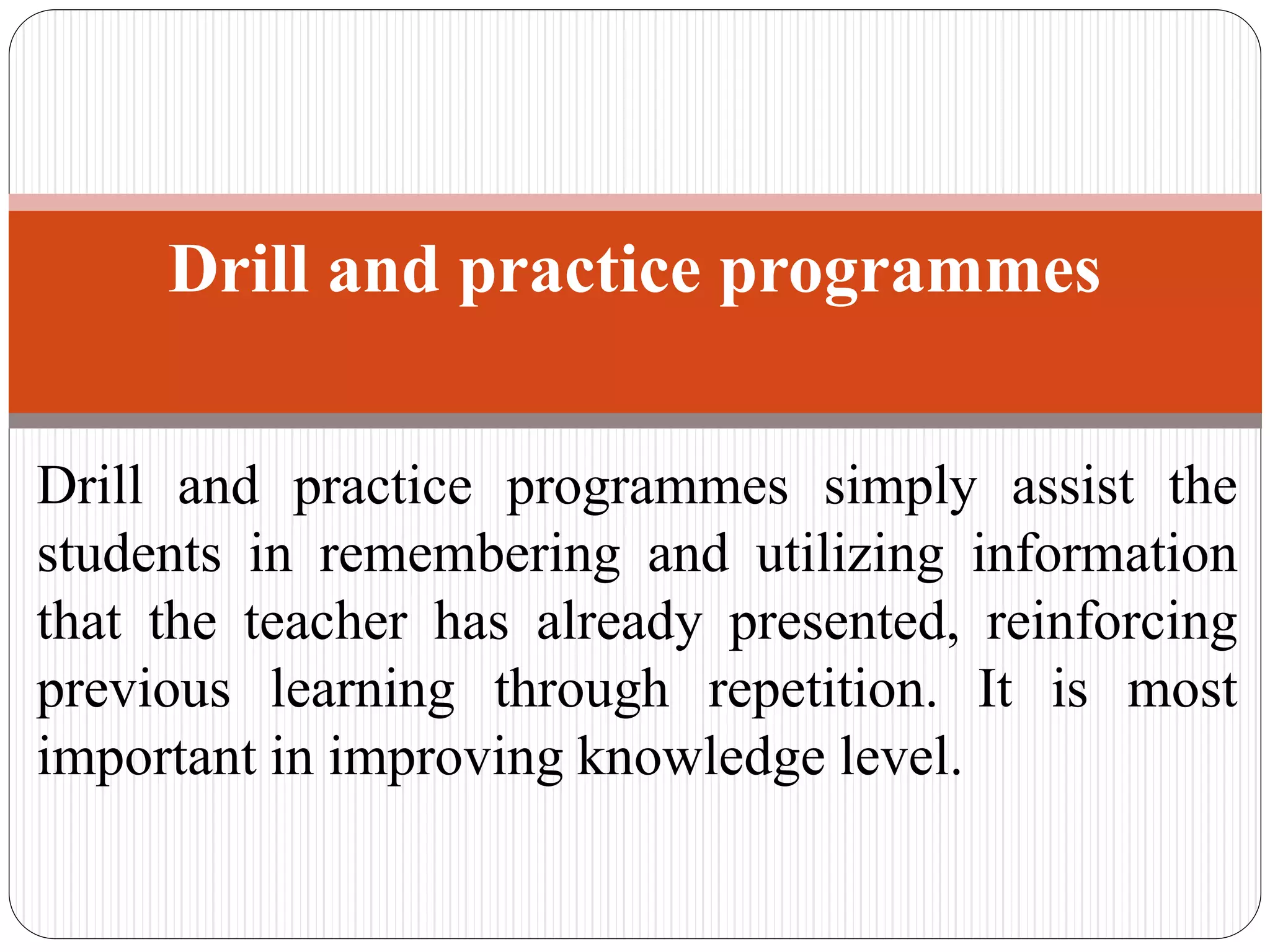 Computer assisted instruction(CAI) | PPTX