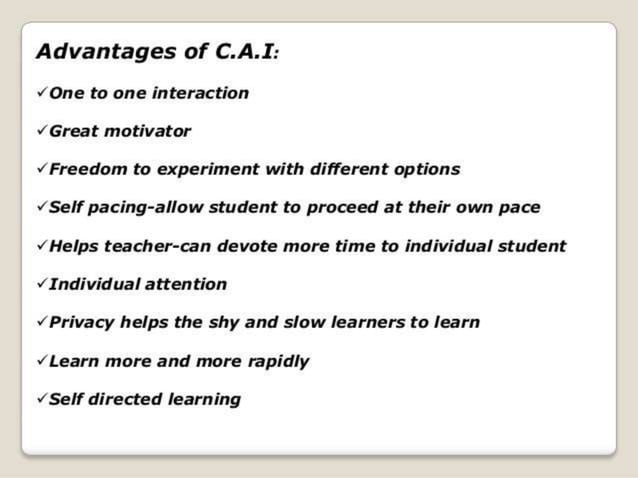 Computer assisted instruction(CAI) | PPTX