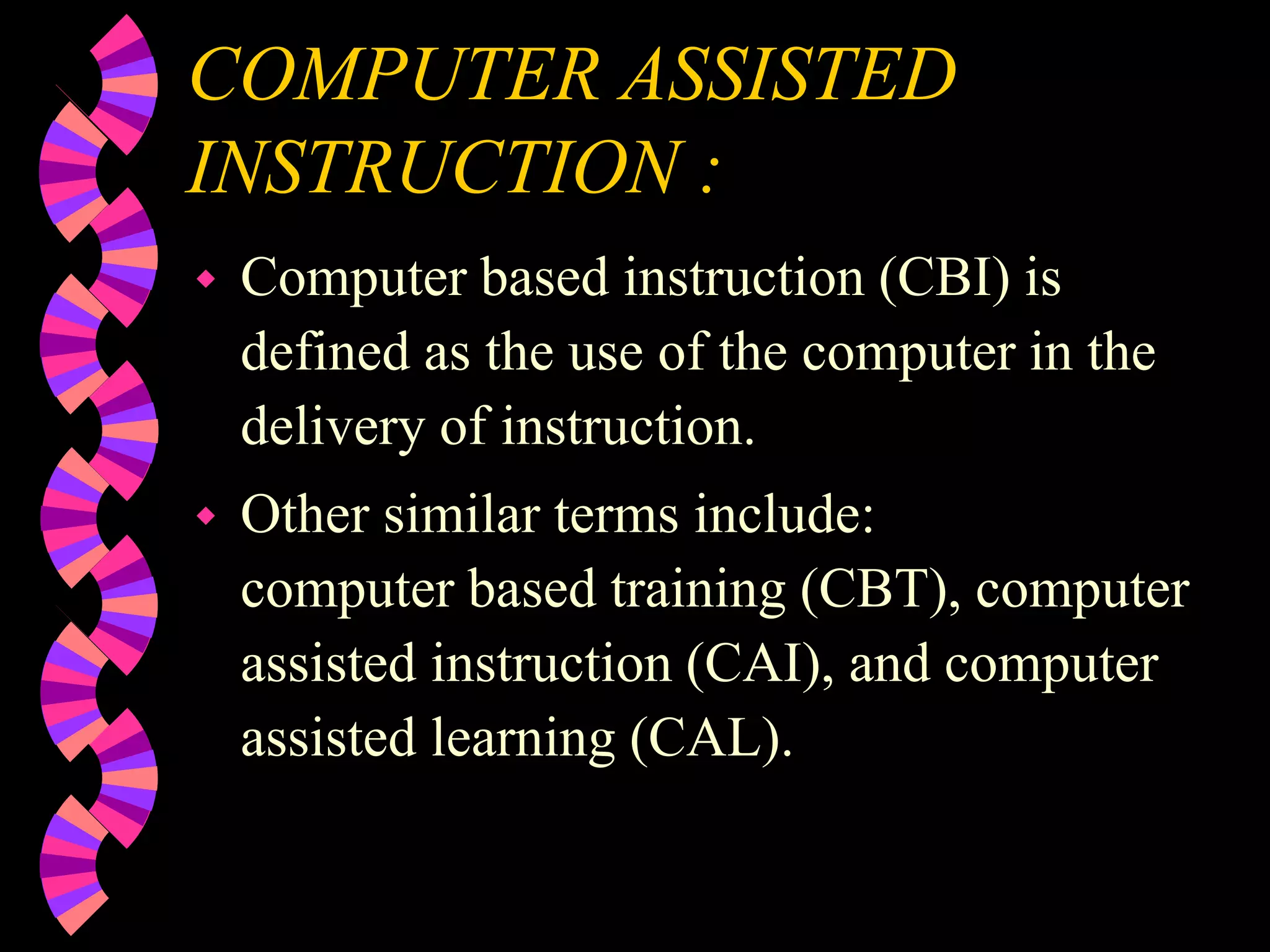 COMPUTER ASSISTED INSTRUCTION | PDF