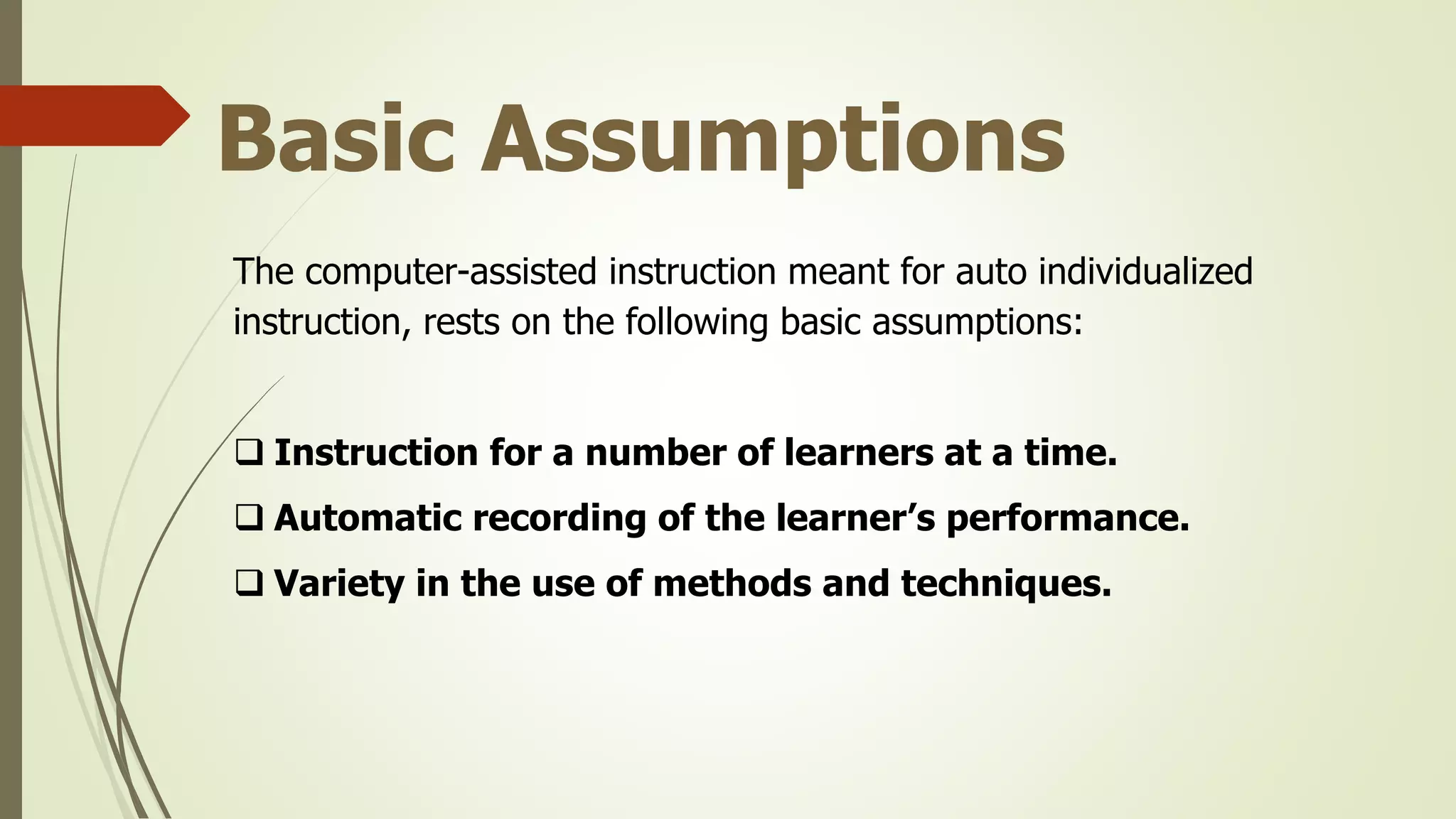 Computer assisted instructions edit shalabh (4) | PPTX | Education industry | Industries