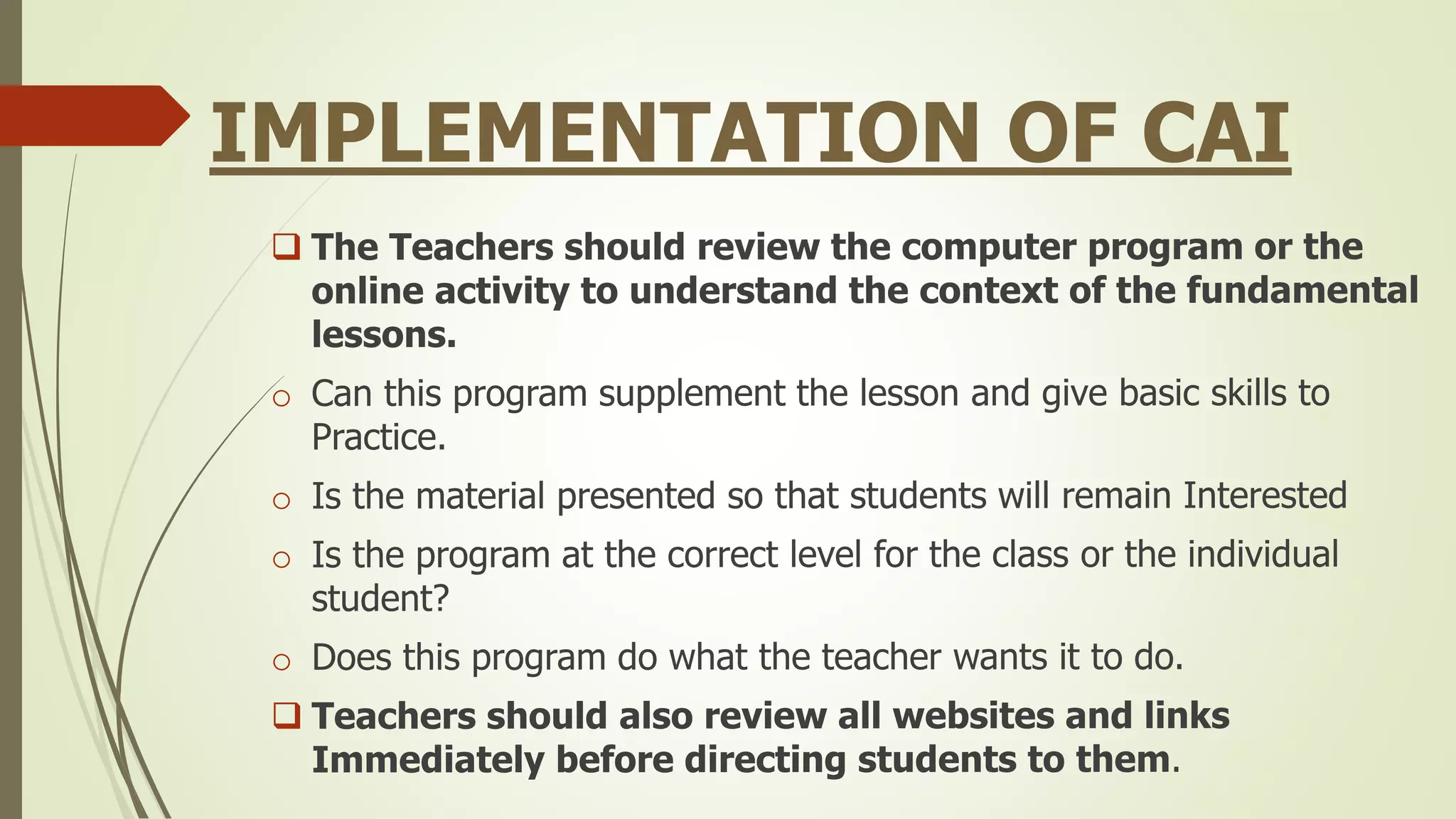 Computer assisted instructions edit shalabh (4) | PPTX
