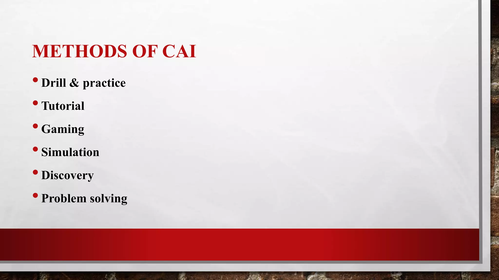 Computer assisted instruction vs computer managed instruction | PPTX