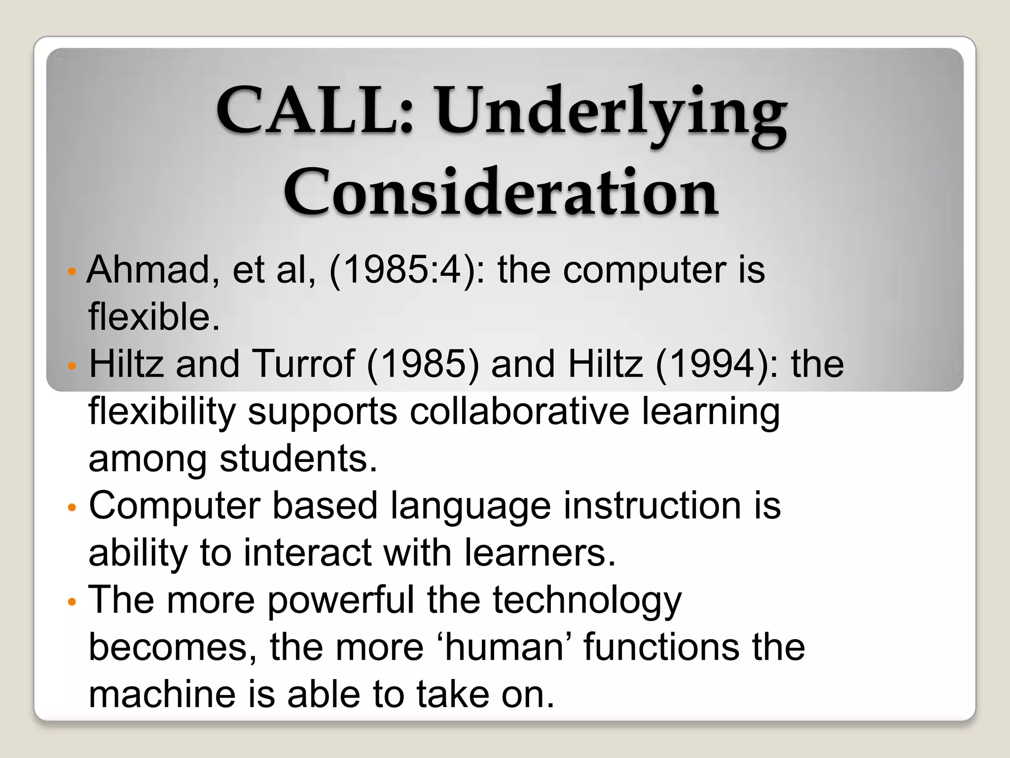 Computer assisted language learning | PPT