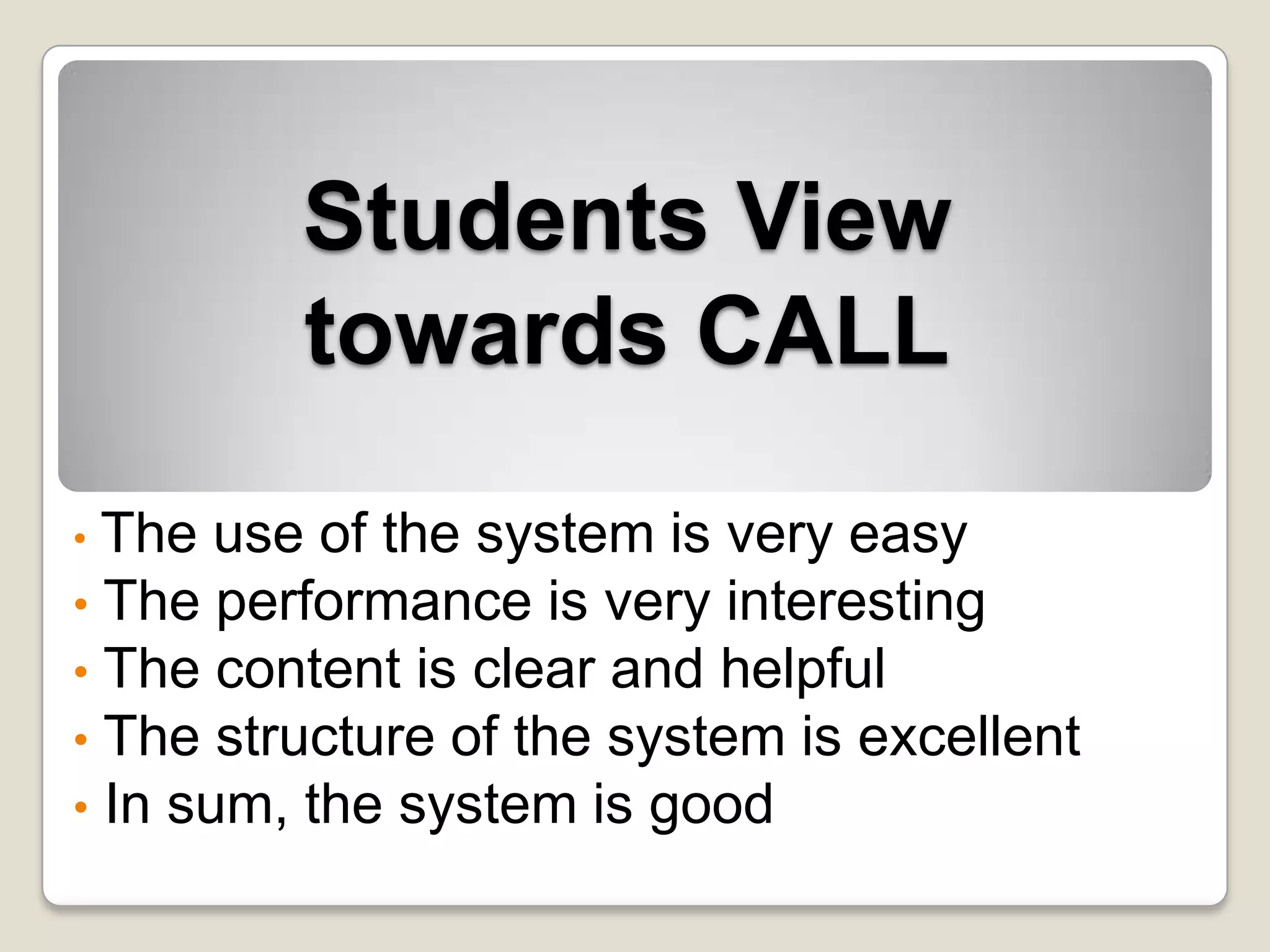 Computer assisted language learning | PPT