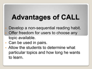 Computer assisted language learning | PPT