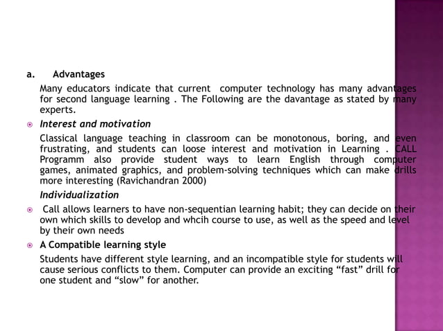 Computer assisted language learning | PPT