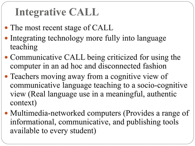 Computer assisted language learning | PPTX