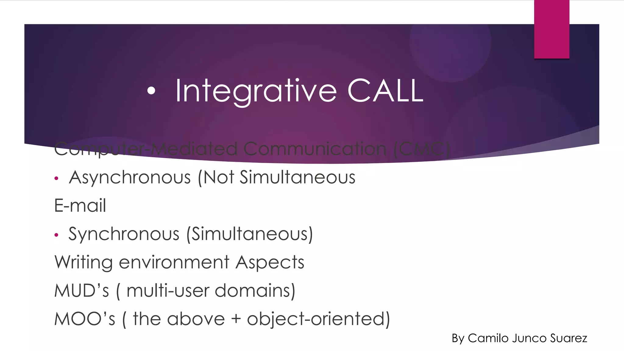 Computer assisted language learning - Tarea | PPT