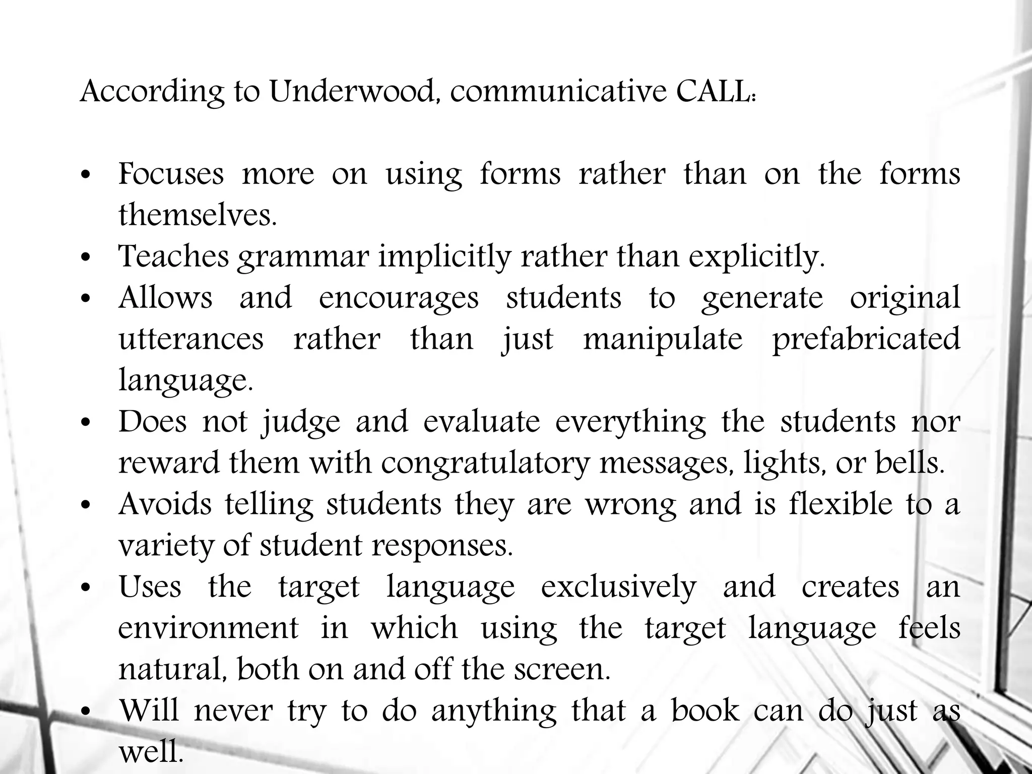Computer Assisted Language Learning | PPTX | Education