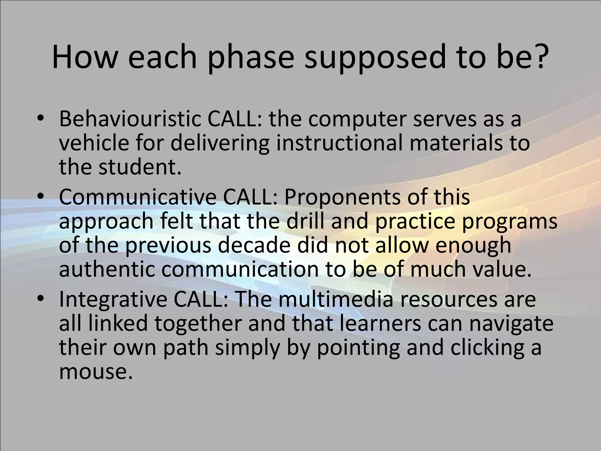 Computer assisted language learning | PPTX
