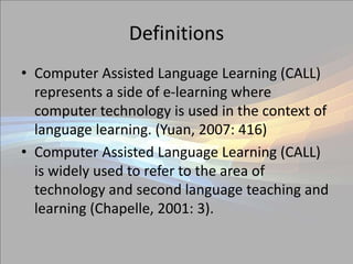 Computer assisted language learning | PPT